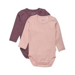 Minymo Kinder Langarmbody "Body LS (2-pack)" in Rosa | Gr.: 74
