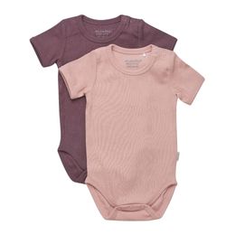 Minymo Kinder Kurzarmbody "Body SS (2-pack)" in Rosa | Gr.: 86