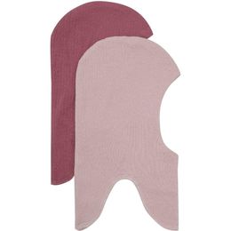 Minymo Kinder M&uuml;tze "Balaclava Double (2-Pack)" in Lila | Gr.: 50