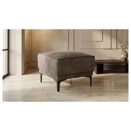 Polsterhocker OTTO HOME "Oland", grau (taupe), B:56cm H:45cm T:58cm, 100% Polyester, Hocker, Polsterhocker, passend zur Serie OLAND