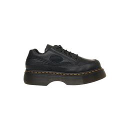 Dr. Martens Low-Top Sneaker - Pebbled Leather Black Platform Lace-Up Shoes - Gr. 39 (EU) - in Schwarz - f&uuml;r Damen