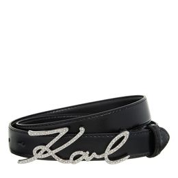 K by KARL LAGERFELD Karl Lagerfeld G&uuml;rtel - K/Signature Crystal Belt H2,5 - Gr. 95 - in Schwarz - f&uuml;r Damen