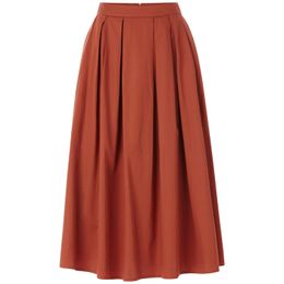 Knowledge Cotton Apparel Damenrock Baumwollsatin XL Rostrot