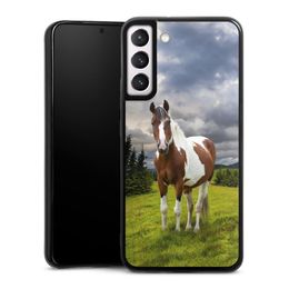 DeinDesign Galaxy S22+ Handy Silikon H&uuml;lle Case schwarz Handyh&uuml;lle Meadow Horse Nature