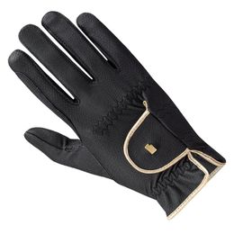 Roeckl Reithandschuhe LONA black gold Damen 7.5