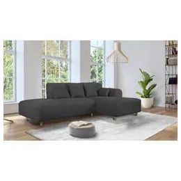 Ecksofa Home Affaire "Svennis L-Form", grau, B:254cm H:83cm T:165cm, Struktur (100% Polyester);Filzoptik (100% Polyester), Sofas, Ecksofa, incl. Zierkissen, in 2 Bezugsvarianten