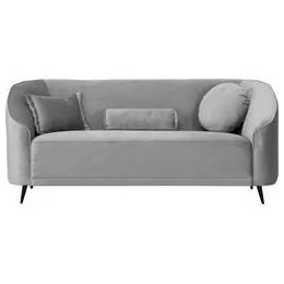 3-Sitzer Home Affaire "Ashly", grau, B:184cm H:81cm T:80cm, 100% Polyester, Sofas, in 3 Bezugsvarianten, Boucl&eacute;, Samtoptik und Struktur weich.