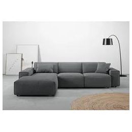 Ecksofa Home Affaire "Glimminge auch in Breitcord, Feincord, Boucl&eacute; + Easy care-Bezug", grau (anthrazit), B:294cm H:71cm T:191cm, 100% Polyester, Sofas, Ecksofa, L-Form, Breite 294, Zierkissen