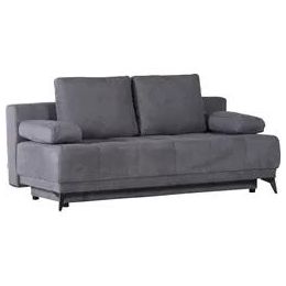 Schlafsofa GUTMANN FACTORY, grau, B:195cm H:77cm T:100cm, 100% Polyester, Sofas, Schlafsofa