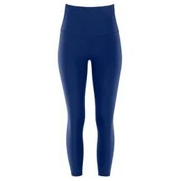 Leggings WINSHAPE "7/8-Tights HWL317C", Damen, Gr. XXL, Normalgr&ouml;&szlig;en, blau (dunkelblau), 85% Polyester, 15% Elasthan, Hosen Leggings, mit V-Shape Applikation und Core-Bund