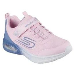 Sneaker Skechers "MICROSPEC MAX ADVANCE", M&auml;dchen, Gr. 28, rosa (rosa, grau), Lederimitat, Textil, kontrastfarbene Details, Schuhe Sneaker, Slip-OnSneaker, Klettverschluss,S-Logo, Gr&ouml;&szlig;enschablone zum Download