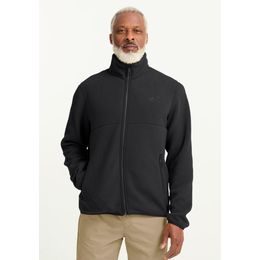 Fleecejacke Jack Wolfskin "LITE CURL FZ M", Herren, Gr. XL (54/56), schwarz, Obermaterial: 100% Polyester. Futter: 100% Polyester, normal, Jacken Fleecejacke, Atmungsaktiv, leicht, &Uuml;bergangsjacke