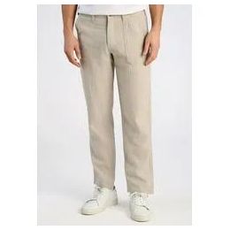 Leinenhose LINDBERGH "Leinenhose Relaxed Fit", Herren, Gr. M, beige (lt stone), Obermaterial: 55% Baumwolle, 45% Leinen, meliert, relaxed fit, Hosen