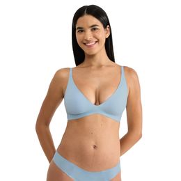 B&uuml;gelloser BH Sloggi "ZERO Feel 2.0 THE UP P Bra", Damen, Gr. M, N-Gr, light blau, Single Jersey, Obermaterial: 76% Polyamid, 24% Elasthan, BHs B&uuml;gelloser BH, nahtlos und unsichtbar