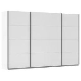 Schwebet&uuml;renschrank OTTO HOME "Kleiderschrank Schrank Garderobe AGORDO mit Dekor- oder Hochglanzfront", wei&szlig; (alpinwei&szlig;, griffleisten graumetallic), B:315cm H:229cm T:62cm, Holzwerkstoff, Schr&auml;nke, Schwebet&uuml;renschrank, in 4 Breiten und 2 H&ouml;hen MADE IN GERMANY