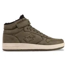 Sneaker Lotto, Herren, Gr. 37, gr&uuml;n (olive, schwarz), Synthetik, Schuhe Sneaker, - mit w&auml;rmendem Innenfutter