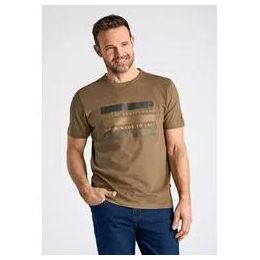 T-Shirt Bison "T-Shirt Comfort Fit", Herren, Gr. 3XL, beige (stone), Obermaterial: 100% Baumwolle, l&auml;ssig geschnitten, Rundhals, Shirts T-Shirt
