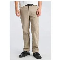 Chinos LINDBERGH "Chino Relaxed Loose Fit", Herren, Gr. 38, L&auml;nge 30, stone, Obermaterial: 98% Baumwolle, 2% Elasthan, unifarben, relaxed fit, Hosen