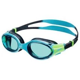 Schwimmbrille Speedo "Biofuse 2.0 Junior", blau (blau, gr&uuml;n), Sportbrillen, Kinder, breites optisches Profil, gepolsterte Dichtungen