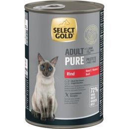 SELECT GOLD Pure Adult Pat&eacute; Rind 24x400 g