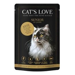 CAT'S LOVE Nassfutter Katze Senior in Gelee Ente 48x85 g