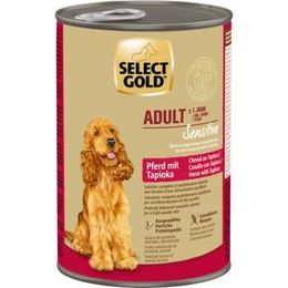 SELECT GOLD Nassfutter Hund Sensitive Adult Pferd mit Tapioka 12x400 g