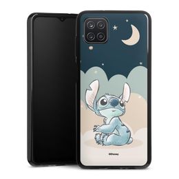 DeinDesign Galaxy A12 Handy Silikon H&uuml;lle Case schwarz Handyh&uuml;lle Lilo & Stitch Disney Moon