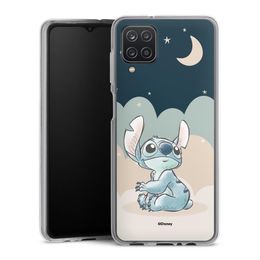 DeinDesign Galaxy A12 Handy Silikon H&uuml;lle Case transparent Handyh&uuml;lle Lilo & Stitch Disney Moon Silikon Case