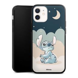 DeinDesign iPhone 12 mini Handy Slim Case extra d&uuml;nn Silikon Handyh&uuml;lle schwarz H&uuml;lle Moon Lilo & Stitch Disney Silikon Slim Case