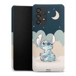 DeinDesign Galaxy A53 5G Handy Premium Case Smartphone Handyh&uuml;lle Schutzh&uuml;lle matt Lilo & Stitch Disney Moon Premium Case