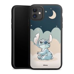 DeinDesign iPhone 11 Handy Premium Silikon H&uuml;lle Handyh&uuml;lle schwarz Case Moon Lilo & Stitch Disney Silikon Premium Case