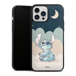 DeinDesign iPhone 13 Pro Max Handy Silikon H&uuml;lle Case schwarz Handyh&uuml;lle Moon Lilo & Stitch Disney