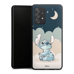 DeinDesign Galaxy A52s 5G Handy Premium Silikon H&uuml;lle Handyh&uuml;lle schwarz Case Moon Disney Lilo & Stitch Silikon Premium Case