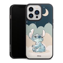 DeinDesign iPhone 13 Pro Handy Premium Silikon H&uuml;lle Handyh&uuml;lle schwarz Case Moon Lilo & Stitch Disney Silikon Premium Case