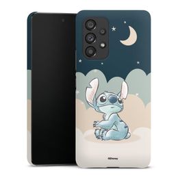 DeinDesign Galaxy A53 5G Handy Premium Case Smartphone Handyh&uuml;lle Schutzh&uuml;lle gl&auml;nzend Lilo & Stitch Disney Moon Premium Case