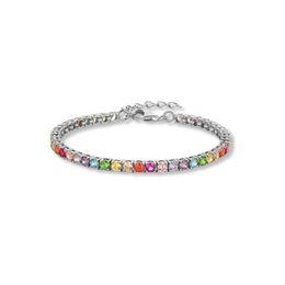Pure Schmuck Bracelet 'Iced Out Rainbow Tennisarmband 925 Silber' female Silver size 19 cm