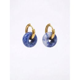 Nemomatheo Ohrringe 'Himmelskreis' Damen Gr&ouml;&szlig;e 2.5 cm x 2.5 cm blue denim