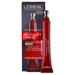L'Or&eacute;al L'OR&Eacute;AL PARIS Damen Augencreme "RevitaLift Laser X3 Anti-Age Pflege", 15ml, rot, Augenpflegemittel, mit wertvollen Pflegestoffen