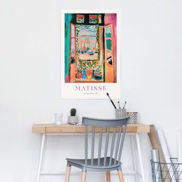 Poster Reinders, B:61cm H:91,5cm T:0,1cm, bunt, Holzwerkstoff, Bilder, "Matisse - window"