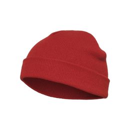 Beanie Flexfit "Flexfit Unisex Heavyweight Beanie", Damen, Gr. onesize, rot, Kunstfaser, M&uuml;tzen Beanie