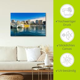 Wandbild Artland, B:60cm H:40cmfarbe bild(er): blau, Leinwand, Wohnzimmer, Bilder, "Hafen von Calp", als Alubild, Leinwandbild, Poster, Wandaufkleber