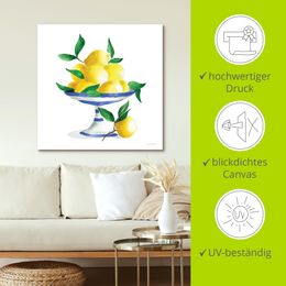 Wandbild Artland, B:100cm H:100cm, gelb, Leinwand, Wohnzimmer, Bilder, "Spanish Lemons II", als Alubild, Leinwandbild, Poster, Wandaufkleber in