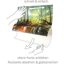 Wandbild Artland, B:80cm H:120cm, orange, Vinyl, Wohnzimmer, Bilder, "Woman in Striped Blouse II", als Alubild, Leinwandbild, Poster, Wandaufkleber