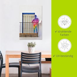 Wandbild Artland, B:60cm H:90cmfarbe bild(er): farbig, Alu Dibond, Wohnzimmer, Bilder, "Regenbogen Schaufensterpuppe", als Alubild, Leinwandbild,