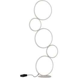 Trio LEUCHTEN LED Stehlampe "Rondo", 5, H: 115cm, 1 Stk., wei&szlig;, Wohnzimmer, Leuchten, Stehleuchte mit Fussschalter integrierter Dimmer H&ouml;he 115cm
