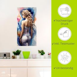Wandbild Artland, B:75cm H:150cmfarbe bild(er): farbig, Vinyl, Wohnzimmer, Bilder, "Frau in Farben I", als Alubild, Leinwandbild, Poster,