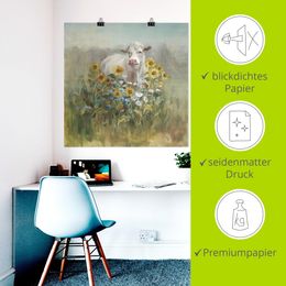 Wandbild Artland, B:70cm H:70cmfarbe bild(er): gr&uuml;n, Papier, Wohnzimmer, Bilder, "Farm and Field I", als Alubild, Leinwandbild, Poster, Wandaufkleber