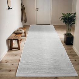 Wollteppich, B:80cm H:10mm L:300cm, beige, MyFlair M&Ouml;BEL & ACCESSOIRES, Wolle, Wohnzimmer, Teppiche, "WOOLY DREAM", handgewebter Wendeteppich, Uni