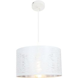 Globo LIGHTING H&auml;ngeleuchte "BARCA", 1 Stk.wei&szlig;, Wohnzimmer, Leuchten, H&auml;ngelampe/Pendelleuchte&szlig;/&oslash;: 380mm/H&ouml;he k&uuml;rzbar/wei&szlig;