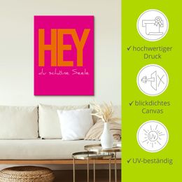 Wandbild Artland, B:60cm H:80cmfarbe bild(er): pink, Leinwand, Wohnzimmer, Bilder, "Hey du sch&ouml;ne Seele", als Alubild, Leinwandbild, Poster,